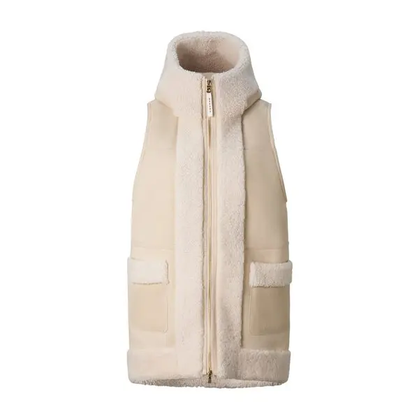 Bogner Lona Lambskin Vest - Camel/cream