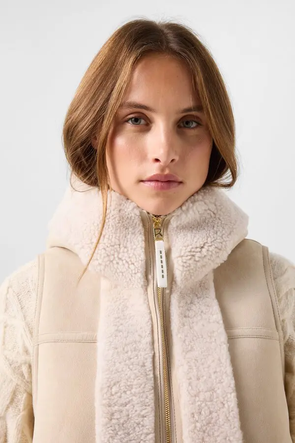 Bogner Lona Lambskin Vest - Camel/cream