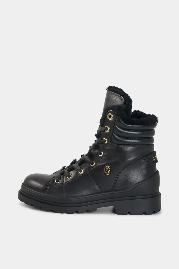 Bogner St. Moritz Lace-up Boots With Spikes - Black