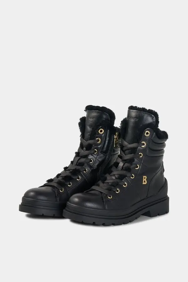 Bogner St. Moritz Lace-up Boots With Spikes - Black