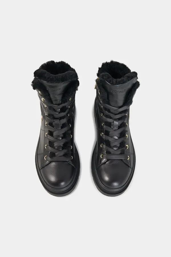 Bogner St. Moritz Lace-up Boots With Spikes - Black
