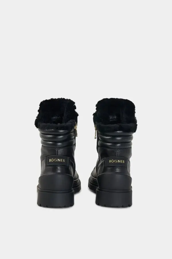 Bogner St. Moritz Lace-up Boots With Spikes - Black