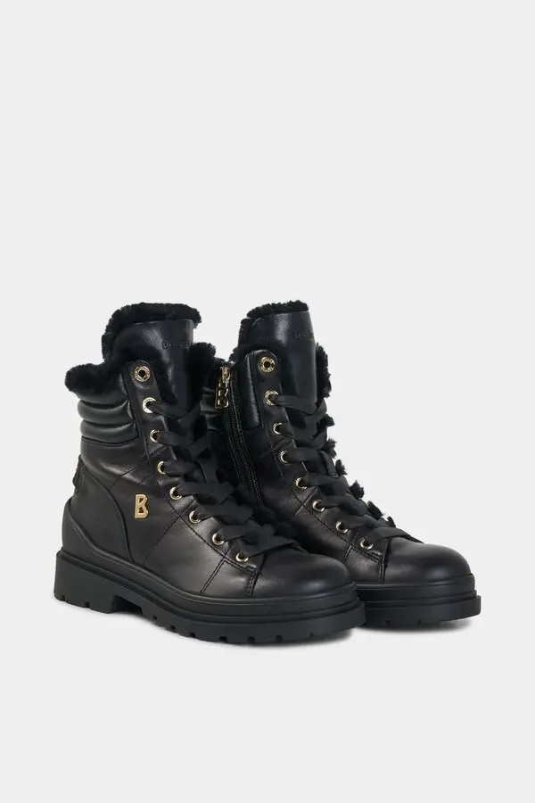 Bogner St. Moritz Lace-up Boots With Spikes - Black
