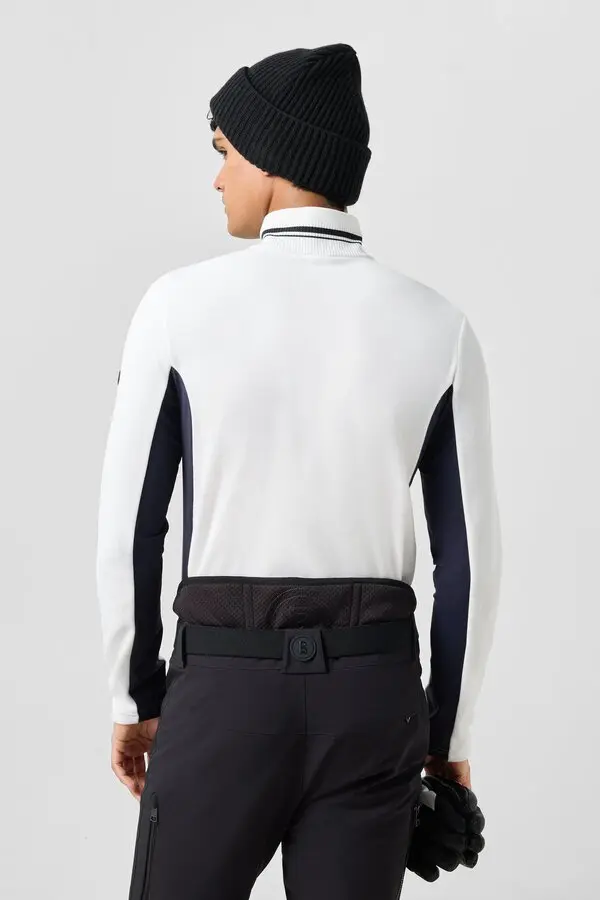 Bogner Harvey Fleece Base Layer - Off-white/navy