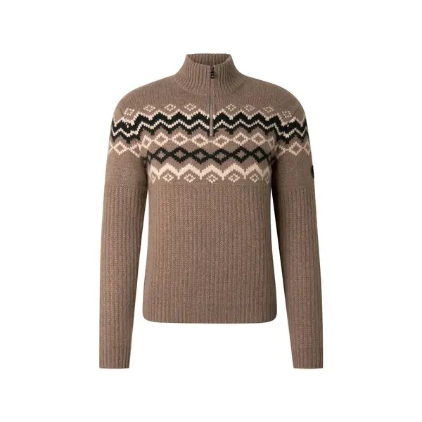 Bogner Ludi Cashmere Sweater - Hazel/beige/black