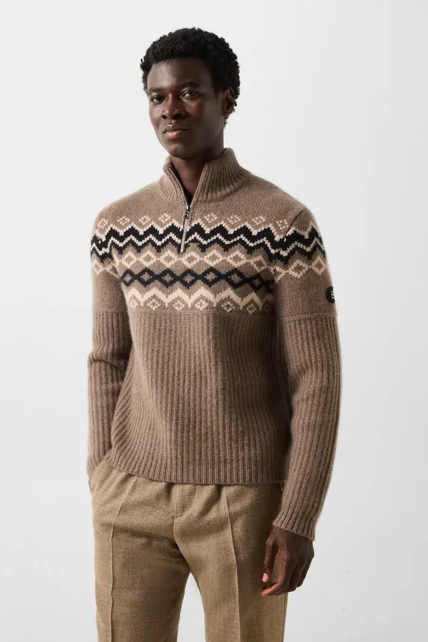Bogner Ludi Cashmere Sweater - Hazel/beige/black