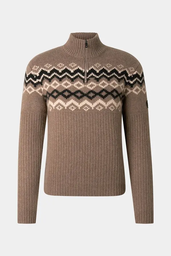 Bogner Ludi Cashmere Sweater - Hazel/beige/black