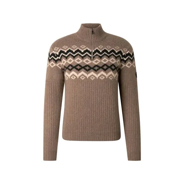 Bogner Ludi Cashmere Sweater - Hazel/beige/black