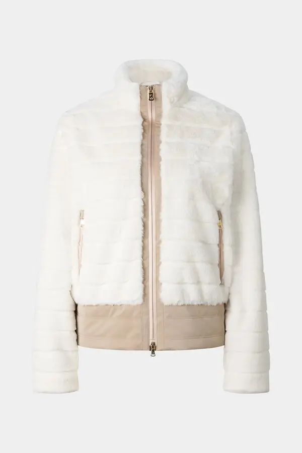 Bogner Valesca Faux Fur Jacket - Off-white/beige