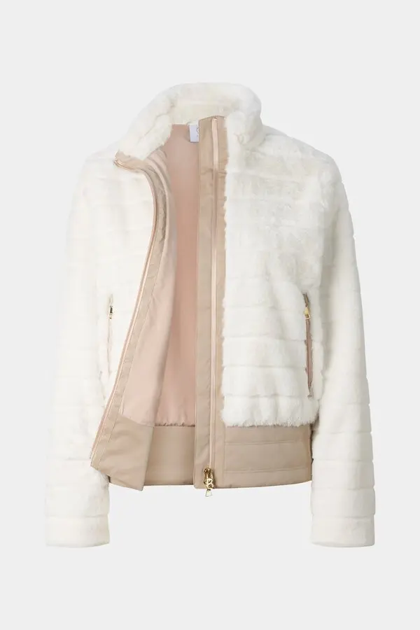 Bogner Valesca Faux Fur Jacket - Off-white/beige