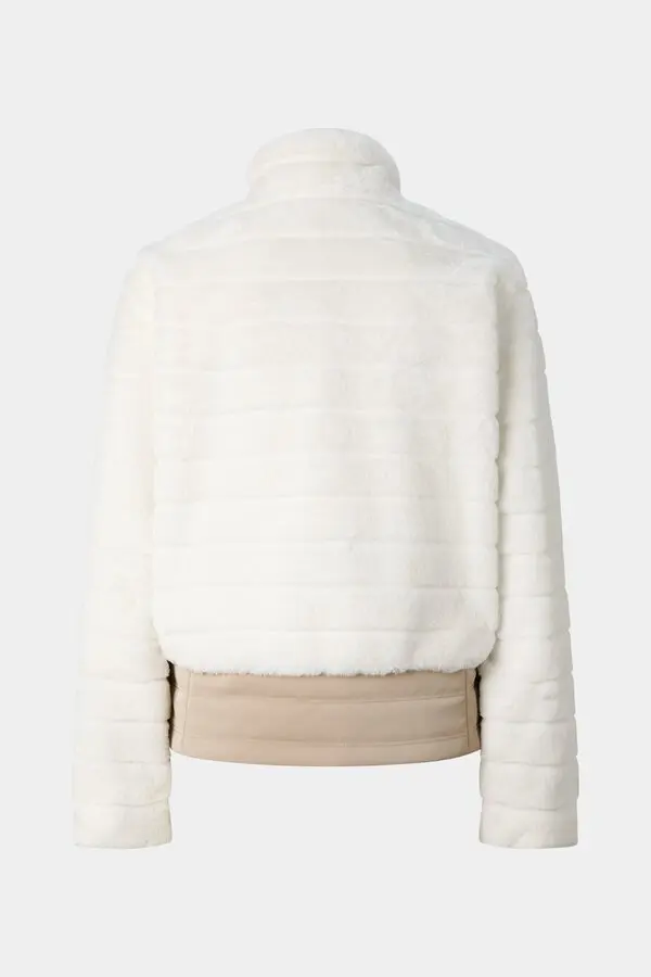 Bogner Valesca Faux Fur Jacket - Off-white/beige