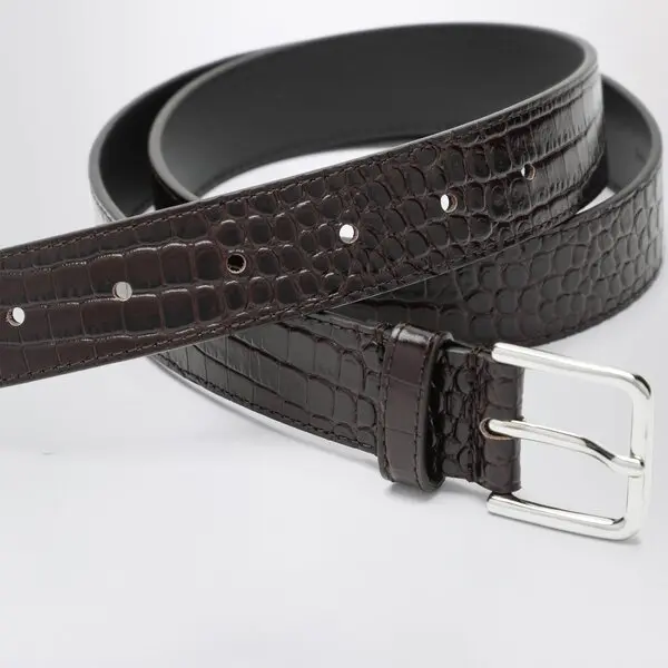 THE FRANKIE SHOP Patent Toni Croc Belt