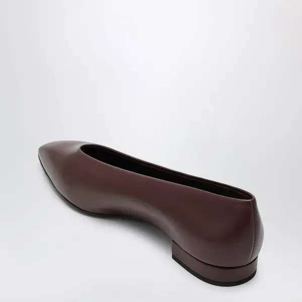 Loro Piana Brown ‘rebecca' Leather Ballet Flats