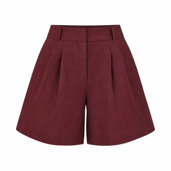 W.TWO Brown / Red Spilia Shorts In Bakery Limited Edition Drop - Brown/red