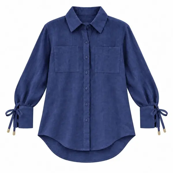 LESSEA Linen Cloud Button-down