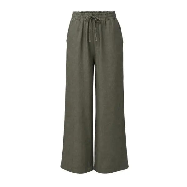 Adrift Clothing Breezy Linen Relaxed Pant In Dusty Sage