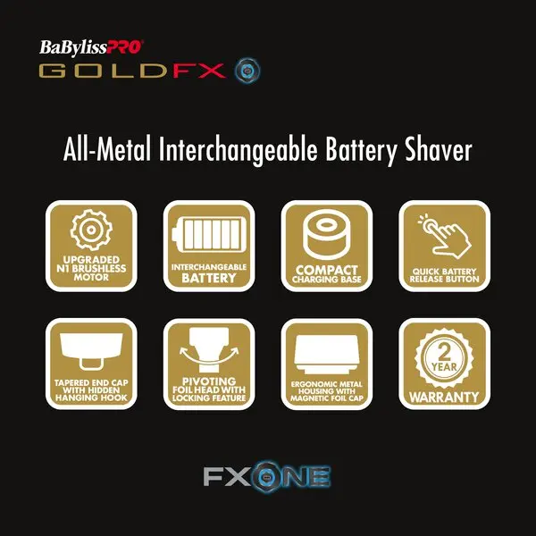 BABYLISSPRO Fxone Gold Double Foil Shaver
