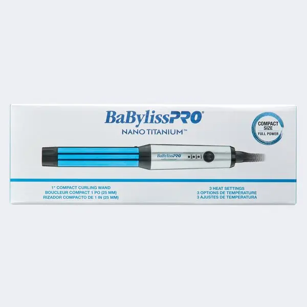 BABYLISSPRO Travel Curling Wand 1" Nano Titanium