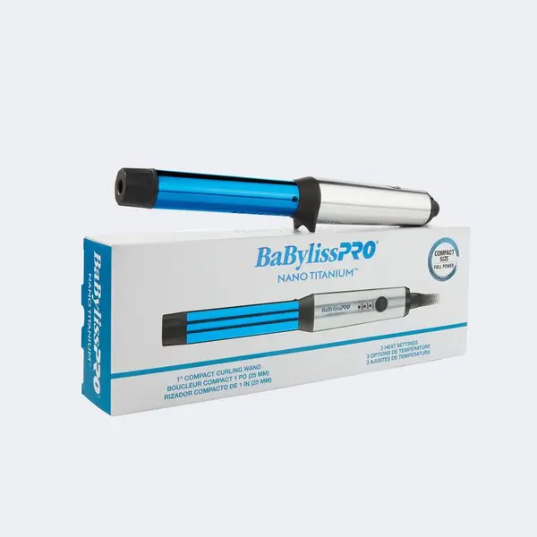 BABYLISSPRO Travel Curling Wand 1" Nano Titanium