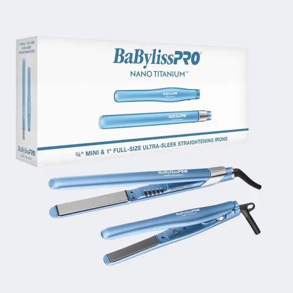 BABYLISSPRO Nano Titanium & 3/4" Ultra-sleek Flat Iron Set