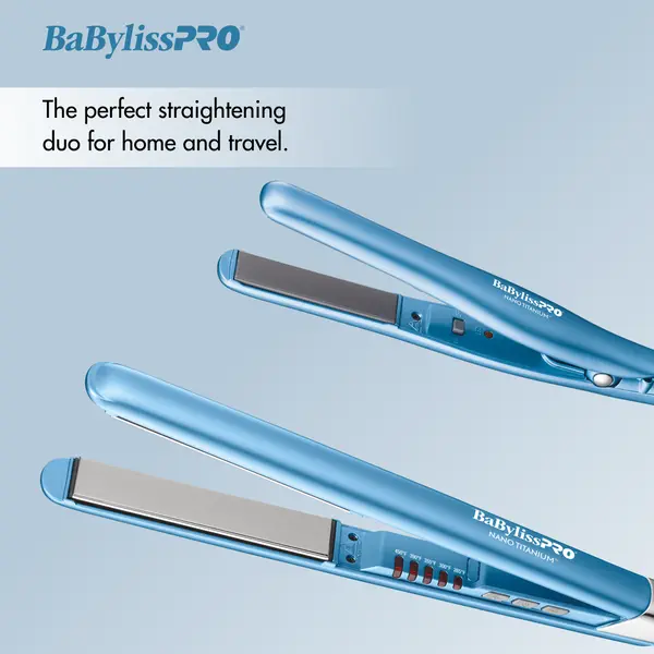 BABYLISSPRO Nano Titanium & 3/4" Ultra-sleek Flat Iron Set