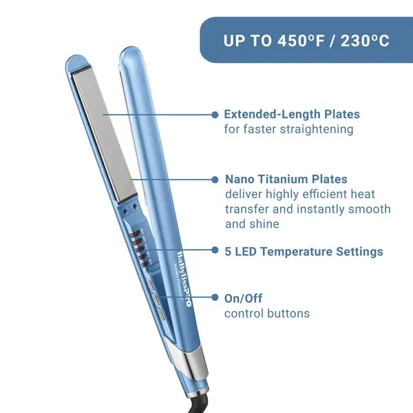 BABYLISSPRO Nano Titanium & 3/4" Ultra-sleek Flat Iron Set