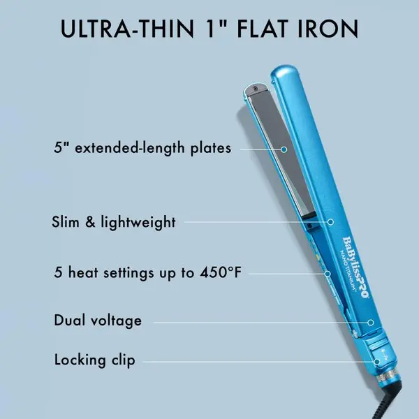BABYLISSPRO Nano Titanium Digital Ultra-thin Flat Iron