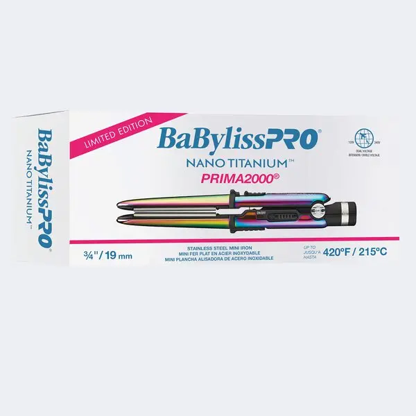 BABYLISSPRO Iridescent Nano Titanium Prima2000 Mini Flat Iron