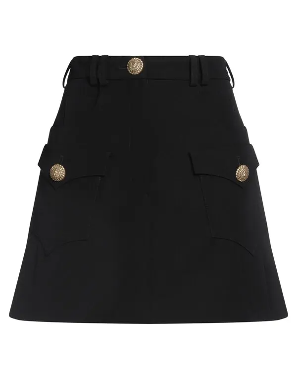 Balmain Mini Skirt Fuchsia Size Virgin Wool