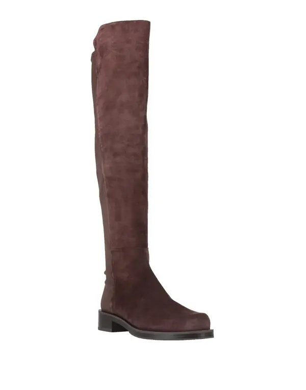 STUART WEITZMAN Boot Size Leather, Textile Fibers - Chocolate Brown