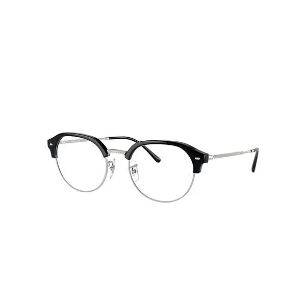 Ray-ban Rb7229 Optics Eyeglasses Frame Clear Lenses Polarized - Silver