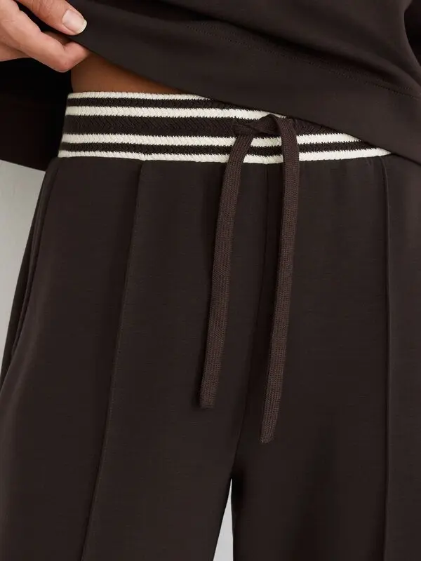 REISS Verity Premium Interlock Stripe-waist Joggers
