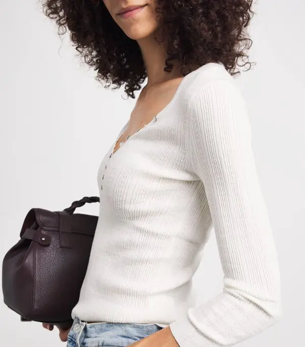 Paige Pointelle Ginnette Top