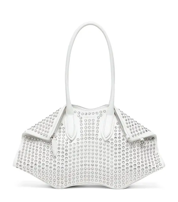 Alexander McQueen Leather Manta Shoulder Bag - White