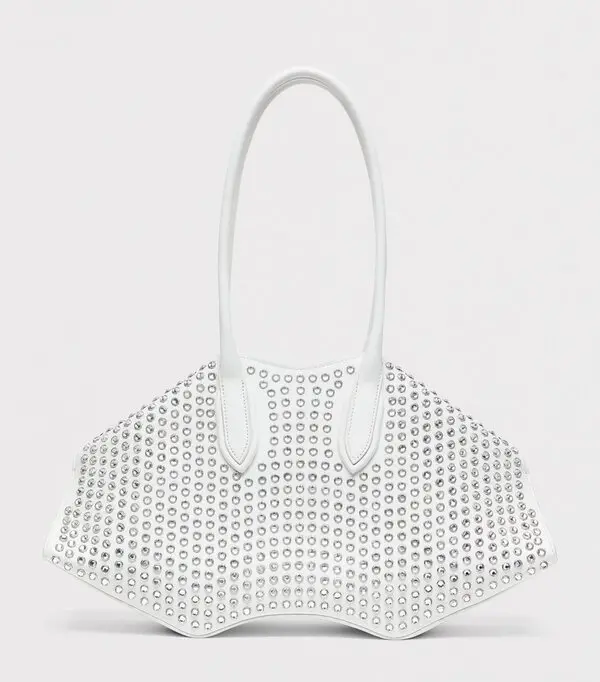Alexander McQueen Leather Manta Shoulder Bag - White