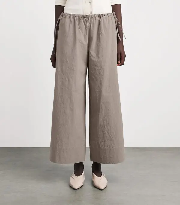 ST. AGNI Stretch-organic Cotton Drawstring Trousers