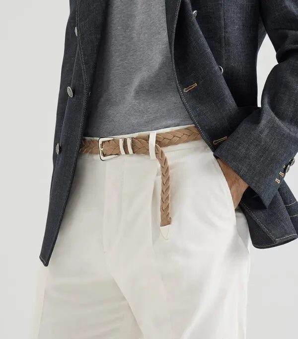 Brunello Cucinelli Leather Braided Belt