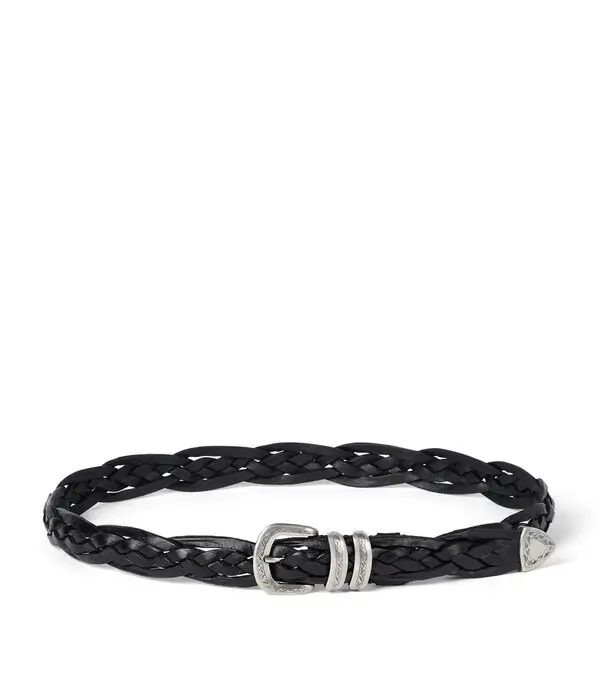 Brunello Cucinelli Leather Woven Belt