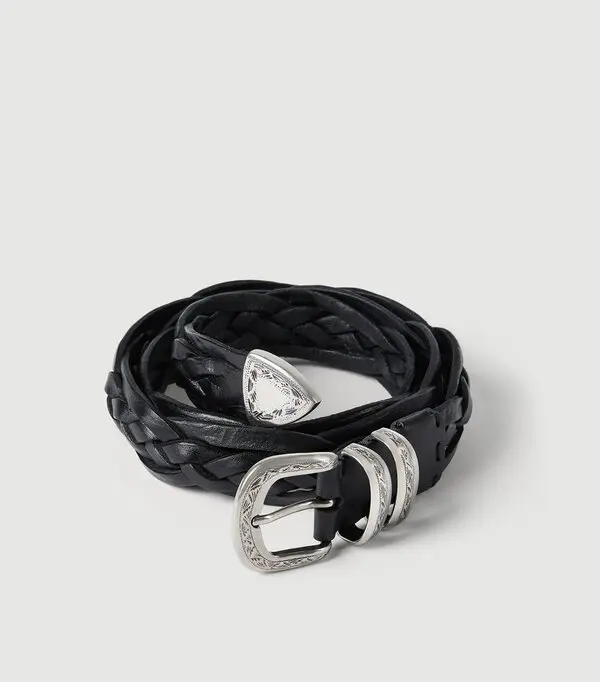 Brunello Cucinelli Leather Woven Belt