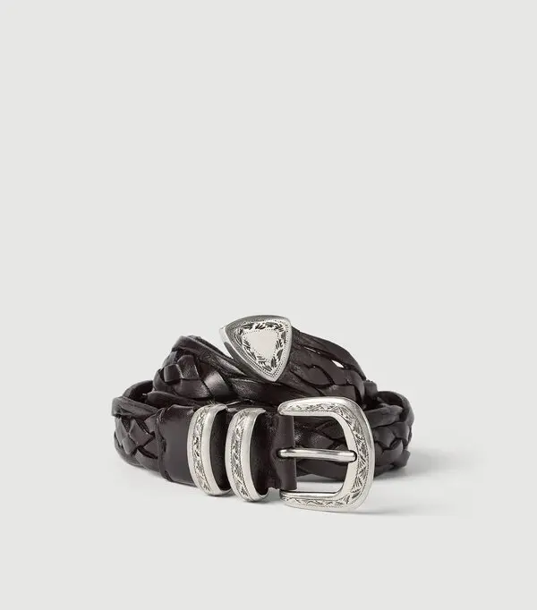 Brunello Cucinelli Leather Woven Belt