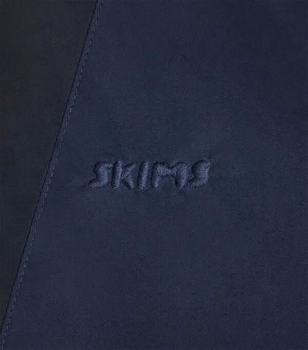 SKIMS Woven Cotton Half-zip Hoodie