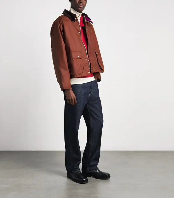 Barbour X Paul Smith Waxed Transport Windowpane Jacket