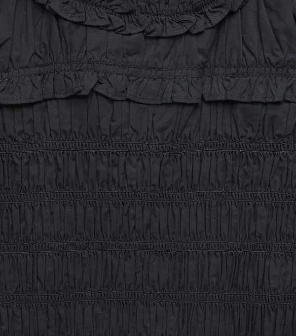 DÔEN Organic Cotton Shirred Mallory Midi Dress