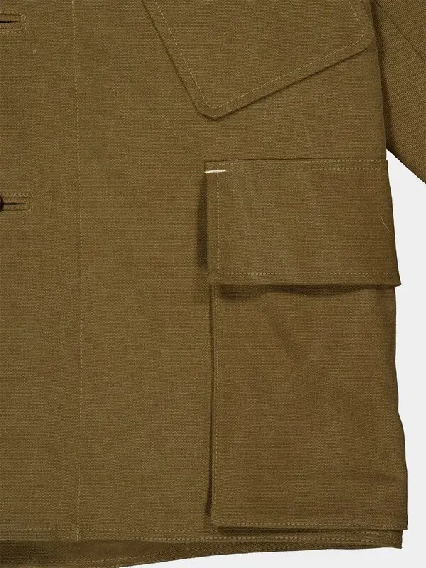 LEMAIRE Sisal Shearling Winter Parka In Water-repellent Canvas - Brown