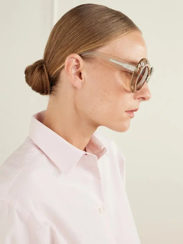 JACQUES MARIE MAGE Monarch Butterfly-frame Acetate Sunglasses - Brown