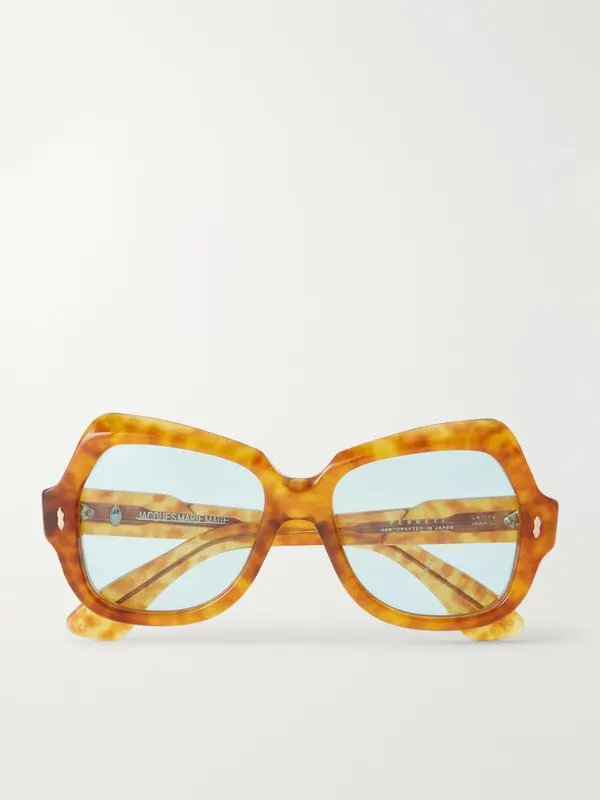 JACQUES MARIE MAGE Perreti Butterfly-frame Acetate Sunglasses - Yellow