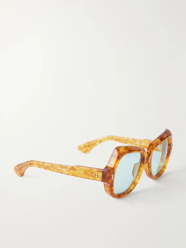 JACQUES MARIE MAGE Perreti Butterfly-frame Acetate Sunglasses - Yellow