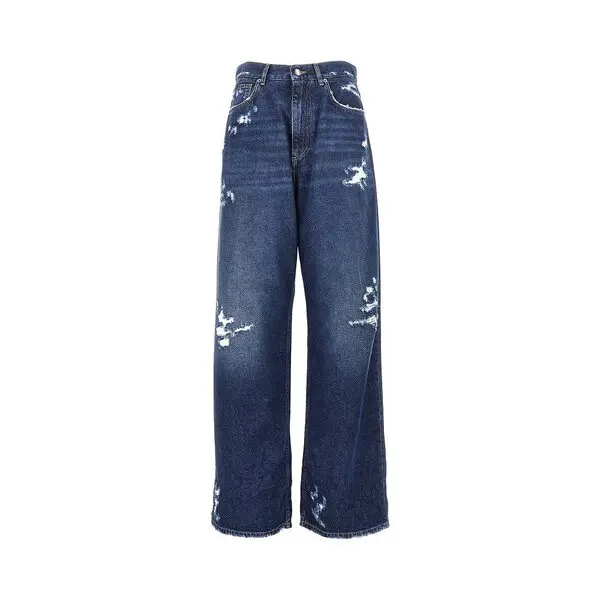 Dolce & Gabbana Distressed Denim Oversized Pants