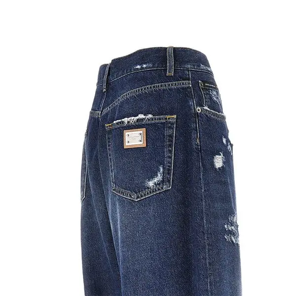 Dolce & Gabbana Distressed Denim Oversized Pants