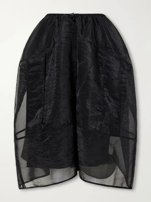 Cecilie Bahnsen Fosia Organza Midi Skirt - Black